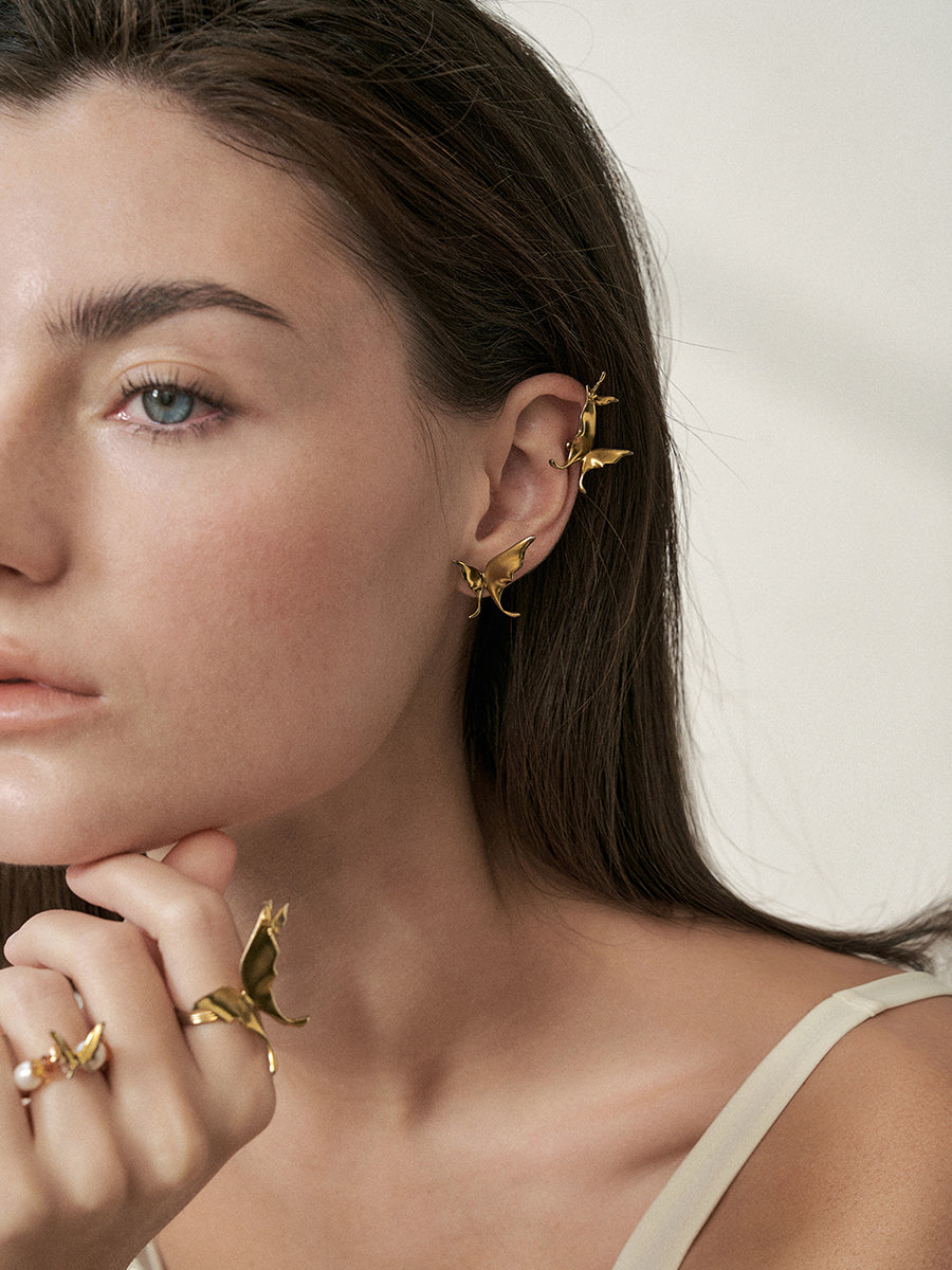 Asymmetrical Flutter Ear Cuff – monSecret_official